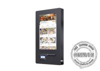 China Wall Mount 80mm Printer Qr Bar Scanner Self Payment Kiosk 32 Inch IP65 Fan Cooling for sale