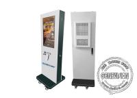 China Floor Stand Outdoor Fan Cooling Self Payment Kiosk 32 Inch IP65 2000nite for sale