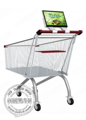 China 12.1 Inch Supermarket Shopping Trolley Bus Digital Signage Advertising Rechargeable Battery for sale