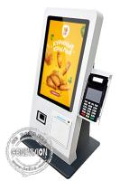 China Countertop Receipt Printer Touch Screen Self Service Kiosk POS Terminal 21.5 Inch Apple VAS for sale