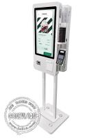 China Double Sided Fast Food Cashless Self Service Order Machine POS Terminal 24 Inch for sale