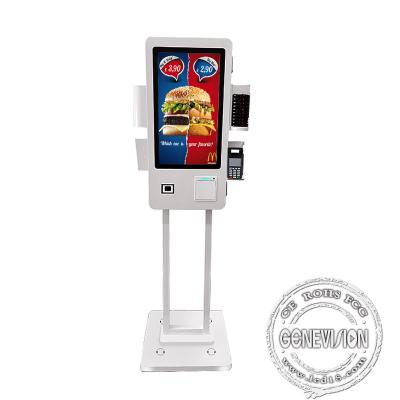 China Double Side Lcd Self Service Ordering Kiosk Floor Standing for sale
