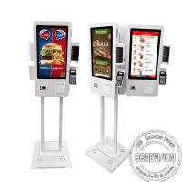 China Double Side Lcd Self Service Ordering Kiosk Floor Standing for sale