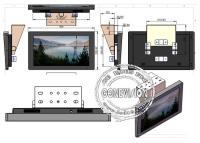 China Durable 18.5 Inch Bus Digital Signage Display With Toughened Glass Panel for sale