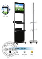 China 24 Inch floor stand lcd Kiosk Digital Signage metal case , hd signage display boards player for sale