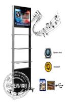 China 24 Inch floor stand lcd Kiosk Digital Signage metal case , hd signage display boards player for sale