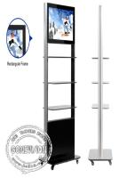 China 24 Inch floor stand lcd Kiosk Digital Signage metal case , hd signage display boards player for sale