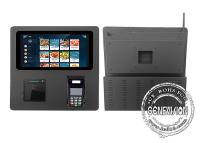China 15.6 Inch WiFi Landscape Self Service Kiosk With Printer And Scanner Black Color for sale
