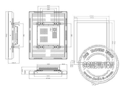 China PAL / NTSC / SECAM CCTV LCD Monitor Displays Ultra Slim AC 100V-240V Long Life Span for sale