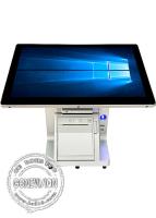 China 15.6 Inch Twin Screen Touch Screen Cashier Machine With Printer QR Code Scanner for sale