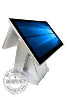 China 15.6 Inch Twin Screen Touch Screen Cashier Machine With Printer QR Code Scanner for sale