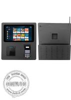 China Black Color Order Payment Thermal Printer Kiosk 15.6 Inch 1920x1080P Resolution for sale