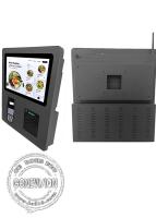 China Black Color Order Payment Thermal Printer Kiosk 15.6 Inch 1920x1080P Resolution for sale