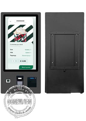 China Black 32 Inch Wall Mount Self Service Printing Kiosk For Bank Hotel for sale