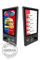 China Black 32 Inch Wall Mount Self Service Printing Kiosk For Bank Hotel for sale