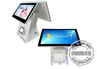 China Supermarket 15.6'' Windows Dual Screen POS System With Printer Scanner for sale
