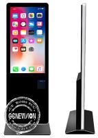China 43 Inch Floor Stand Wifi Lcd Digital Signage Player With 80mm Terminal Printer for sale