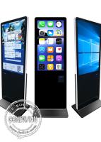 China 43 Inch Floor Stand Wifi Lcd Digital Signage Player With 80mm Terminal Printer for sale