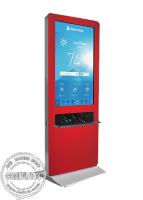 China Floor standing Android OS wifi touch Kiosk Digital Signage LCD ad player / mobile phone charging station for sale