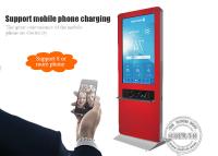China Floor standing Android OS wifi touch Kiosk Digital Signage LCD ad player / mobile phone charging station for sale