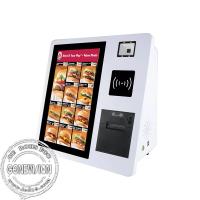 China Food Ordering Ticket Printing Touch Screen Kiosk For Markets Restaurants Self Service for sale