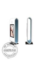 China Dual Screen Interactive Multi Touch Kiosk Digital Signage Ultra Thin White Frame for sale