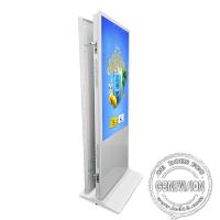 China Floor Standing Advertising Kiosk 65 Inch With Dual Sides Cases for sale