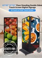 China Double Sided Indoor 65 Inch Large Screen Kiosk For Shopping Mall Wayfinding Hotel for sale