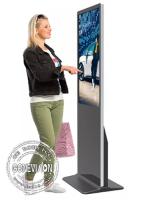 China 55 65 Inch AR Glass Touch Screen Kiosk , HDMI Input Android 4K Digital Signage Kiosk for sale