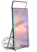 China Wedding Party Mirror Touch Screen Self Service Kiosk With LED Lamp for sale