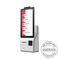 China Face Recognition Bar Code Type Ticket Printer Touch Ordering Display 15.6 Inch for sale