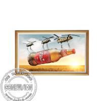 China Android Media Player Wooden Frame Lcd Signage Picture Video Display for sale