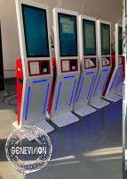China 27 Inch Led Light Decor Self Service Touch Screen Kiosk Windows QR Scanner Printer for sale