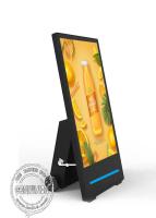 China 43'' Movable Battery Powered Outdoor Digital Signage Totem With RGB LED Light for sale
