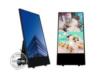 China 43'' Movable Battery Powered Outdoor Digital Signage Totem With RGB LED Light for sale