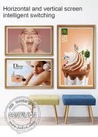 China 32inch Artistic Design Wall Mount Screen Digital Display In Wooden Frame Feature for sale