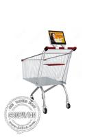 China Dc Powered Tft Wall Mount LCD Display , Lcd Advertising Player Super Market Trolley for sale