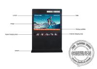 China Mobile Charging Station Advertising Totem 65 inch Horizontal Media Player Standee for sale