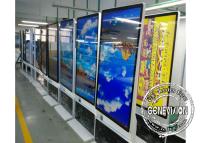China Portrait Displaying Information Kiosk Digital Signage Fhd Lcd Screen Rotatable Stand for sale