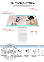 China 55 Inch  K stand  White AIO Interactive Touch Screen Kiosk Digital Floor Stand Smart Totem for sale