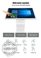 China 55 Inch Indoor Floor Standing WiFi Digital Signage K Stand AIO Infared Touch Screen for sale