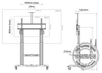 China A6061 T6 Aluminum Alloy Movable Advertising TV Stand for sale