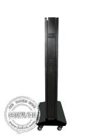 China Dual Lcd Touch Advertising Standee / Movable Beacon Media Player Totem Digital Signage for sale