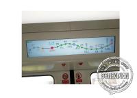 China Shockproof 28.8inch Open Frame Train Bar Display 700cd / M2 Subway Digital Signage Gps Stretched Display for sale