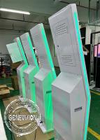 China Palmprint Reader White Led Strip Fingerprint Self Service Kiosk Machine 27 Inch Windows Pc All In One for sale