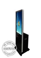 China Wifi Network Touch Screen Kiosk with Printer, Indoor Floor Standing Lcd Advertising Standee Kiosk for sale