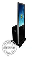 China Wifi Network Touch Screen Kiosk with Printer, Indoor Floor Standing Lcd Advertising Standee Kiosk for sale