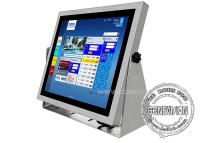 China 17 inch Stainless Steel IP68 Wall Mount Table Standing Touch Screen Waterproof Outdoor Digital Signage for sale