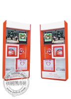 China Lcd Display Cabinet Kiosk Digital Signage With Wifi , Aed Emergency Cardiac First Aid Advertising Station for sale