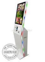China 27 inch Receipt Printer QR Code Scanner Finger Print Self Service Kiosk for Fast Food Restaurants for sale